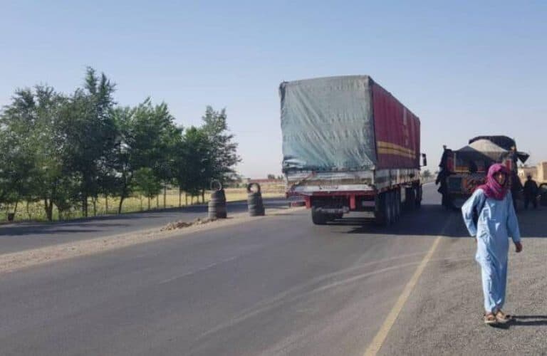 Trucks taking coal to Pakistan damage key highway - Salam Watandar